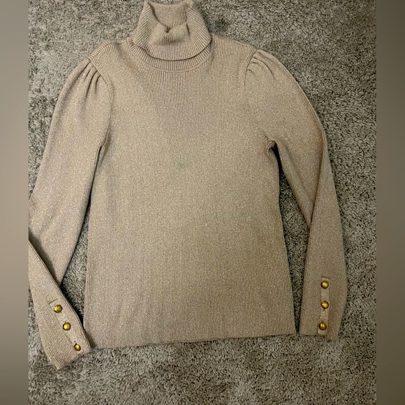 Lauren Ralph Lauren | Sweaters | Lauren Ralph Lauren Gold Metallic ...